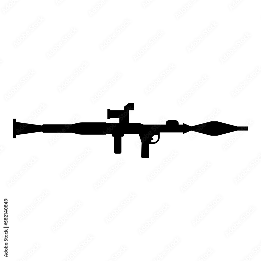Grenade launcher military weapon army icon black color vector ...