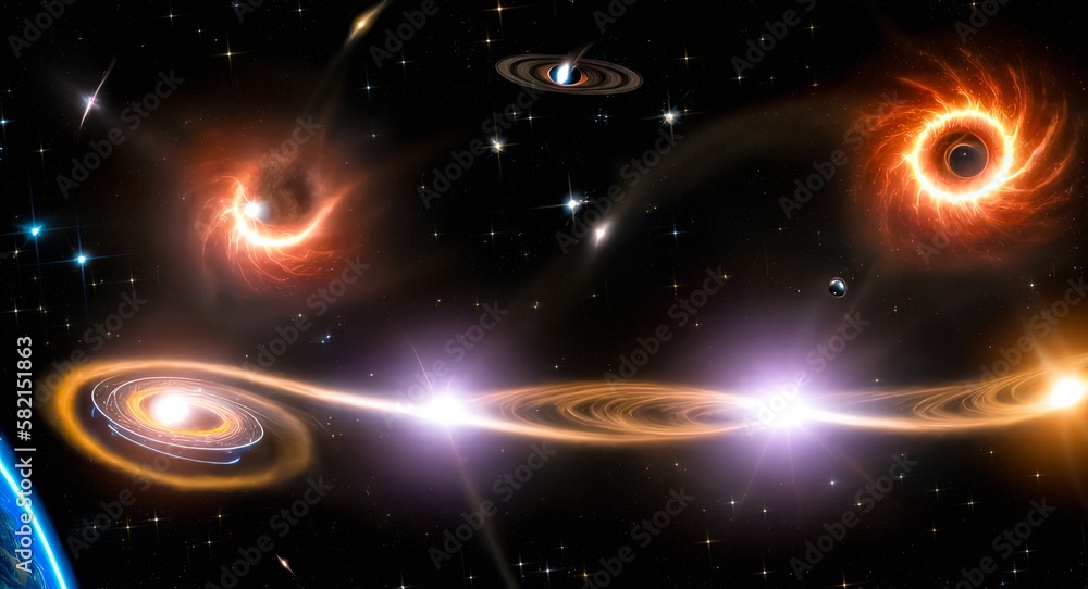 Black holes on collision course creating gravitational waves in the ...