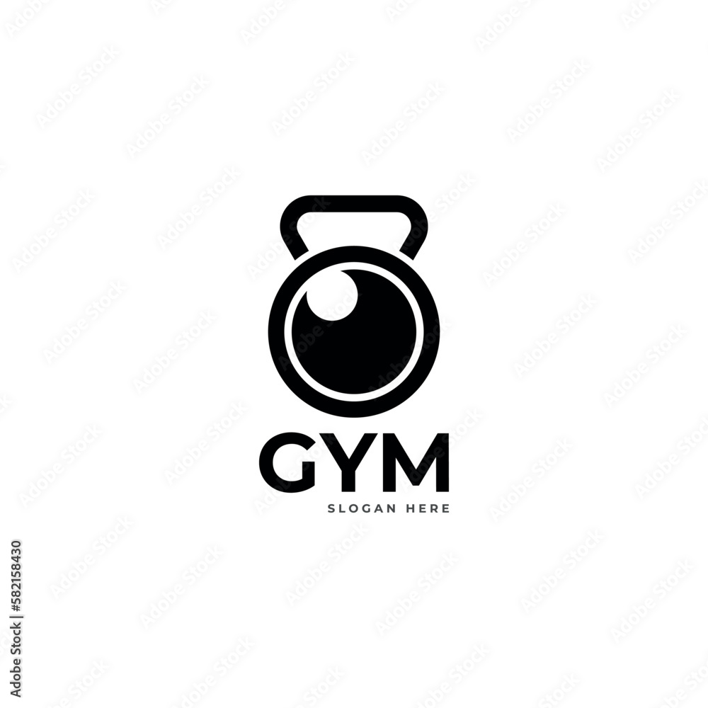 Gym logo, fitness logo vector template. Stock Vector | Adobe Stock