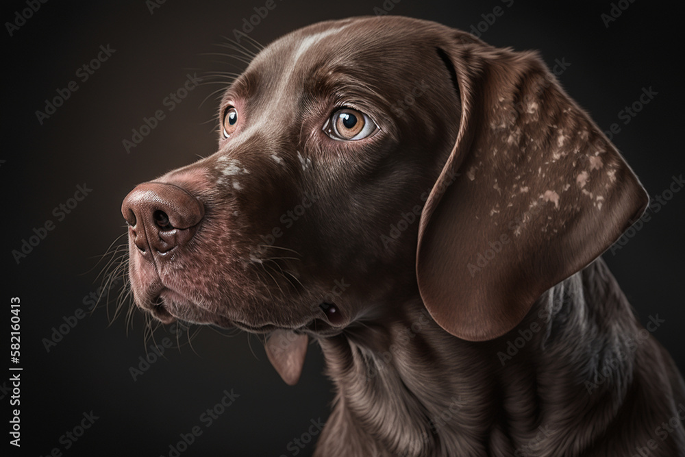 Discover the Majestic German Shorthaired Pointer on a Mysterious Dark ...
