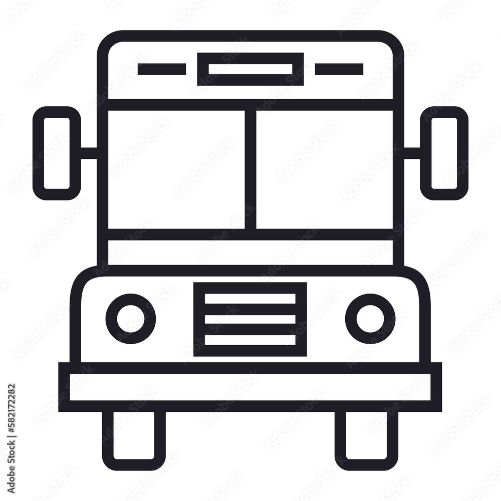 Bus PNG image icon with transparent background Stock Illustration ...