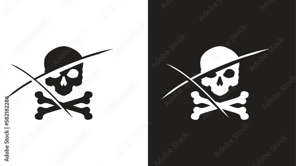 pirate danger skull and crossbones vector file design download now ...