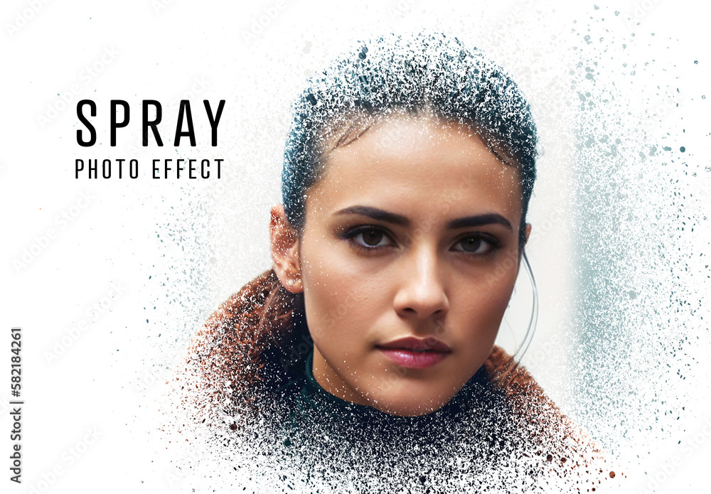 Spray Photo Effect Stock Template | Adobe Stock