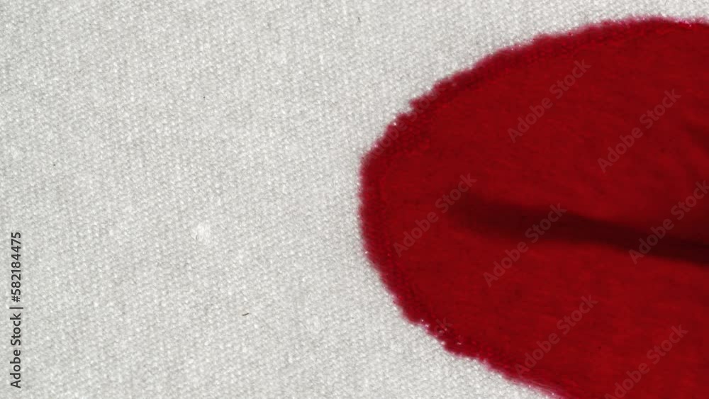 Red Ink drops and splatters on white background Stock Video | Adobe Stock