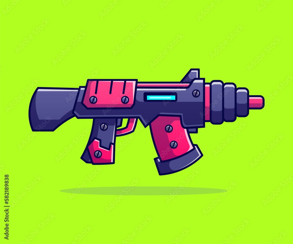 Vetor de Futuristic blaster game. Space alien laser, space blaster ...