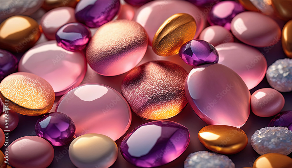 stones background, seamless pebbles background, precious shiny glass ...