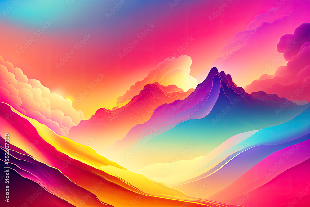 gradient mountain background and Aesthetic Gradient Background ...