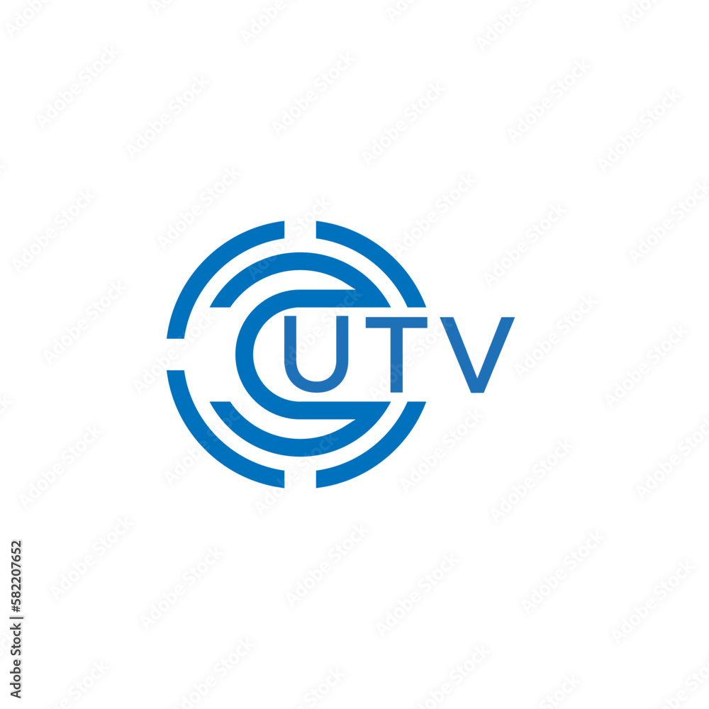 UTV letter logo design. UTV creative initial letter logo concept. UTV ...