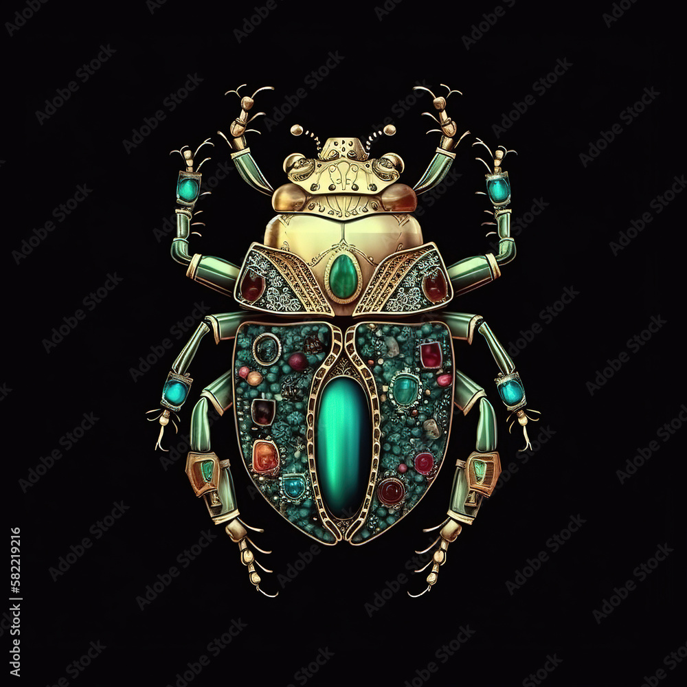 Ancient Egyptian scarab beetle. sketch art for artist creativity and ...