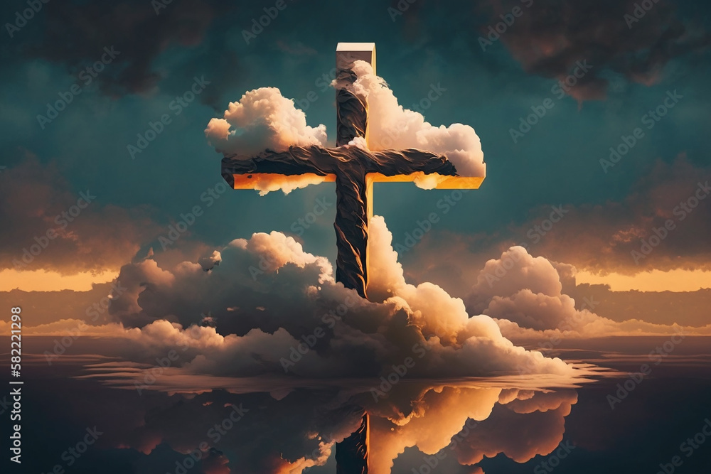 cruz de jesus, ressurreição de jesus cristo, pascoa cristã ilustração ...