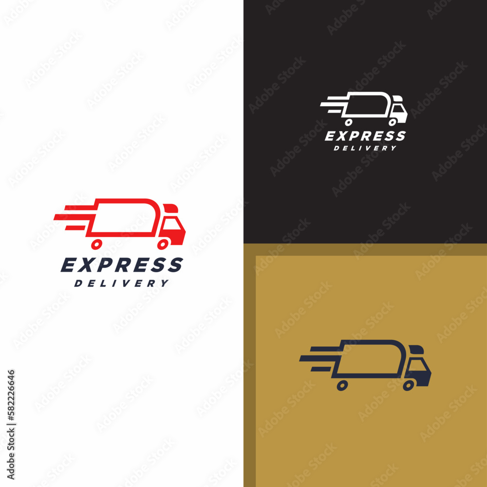 Car delivery logo design vector inspiration. Stock Vector | Adobe Stock