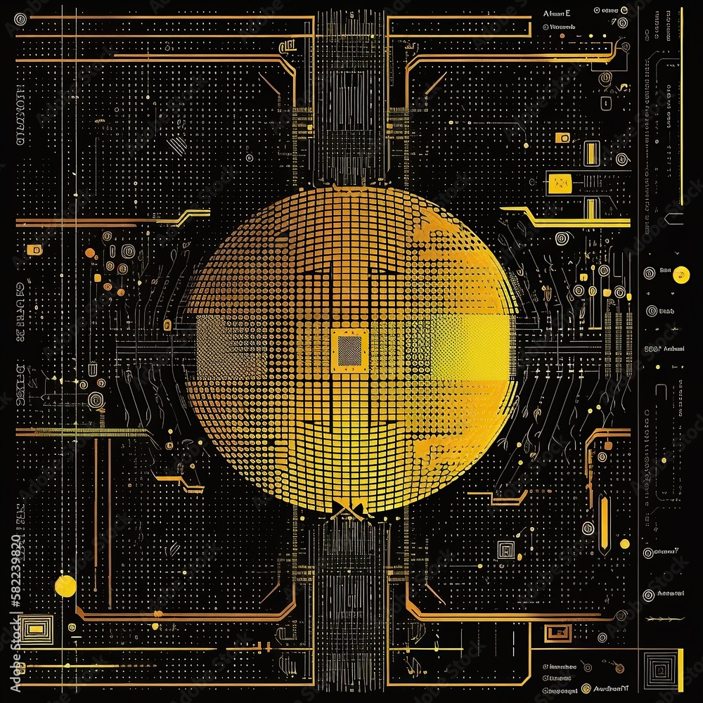 Dot matrix style digital poster describing the possibilities with ai in ...