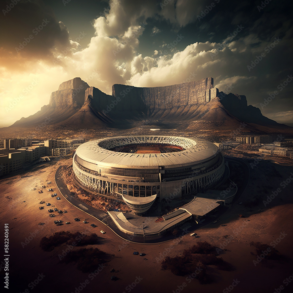 stadium in desert Stock Illustration | Adobe Stock