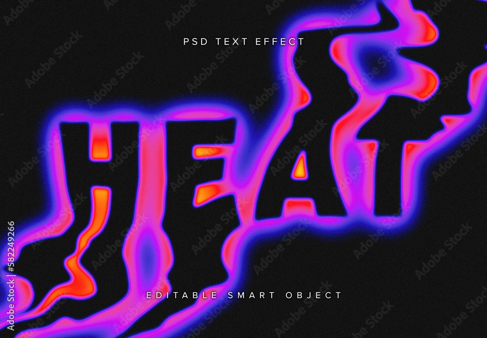 Flowing Text Effect Mockup Stock Template | Adobe Stock