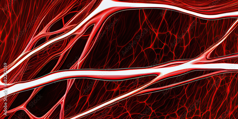 Abstract red white background with veins imitating the circulatory ...