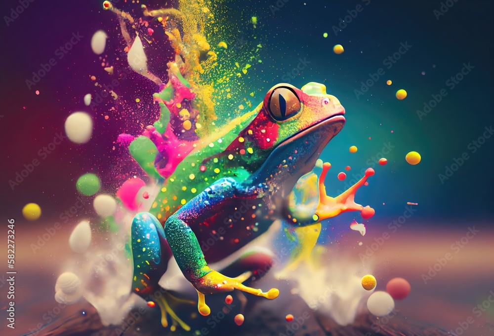 Get Out Frog Rainbow