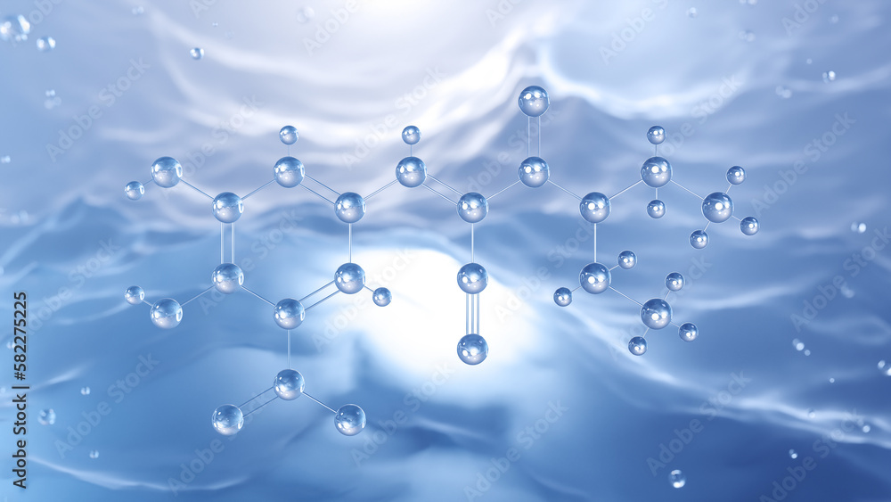 entacapone molecular structure, 3d model molecule, antiparkinsonian ...