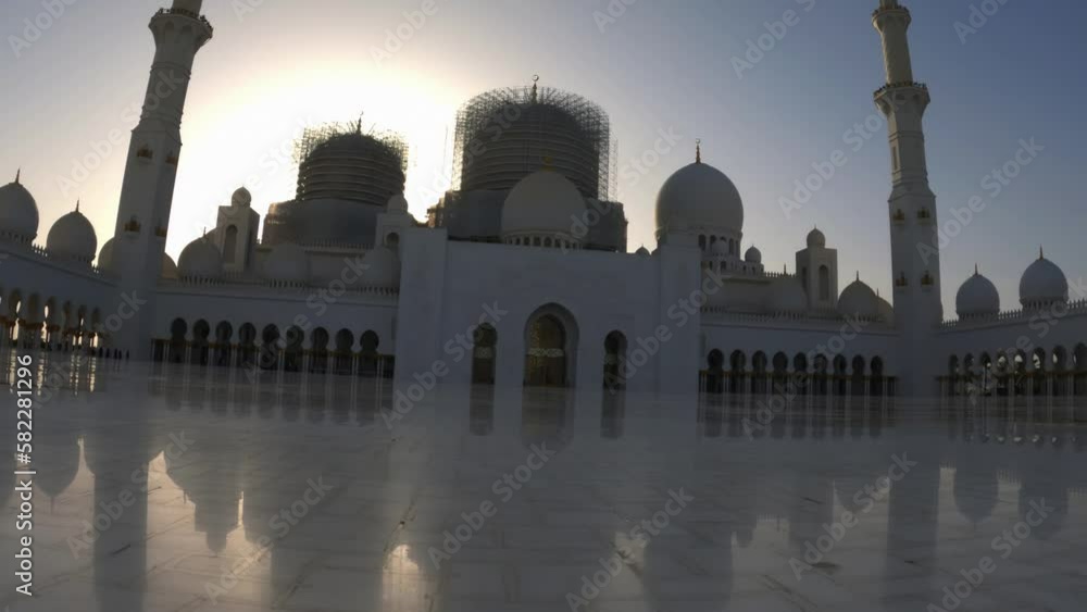 Sheikh Zayed Mosque in Abu Dhabi is the most famous mosque, a beautiful ...