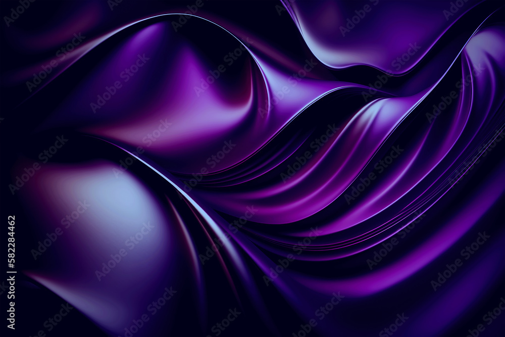 Silk Satin background. Soft wavy folds. Shiny silky fabric. Dark teal ...