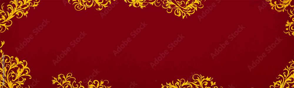 Elegant and royal paper with maroon and golden background, featuring ...
