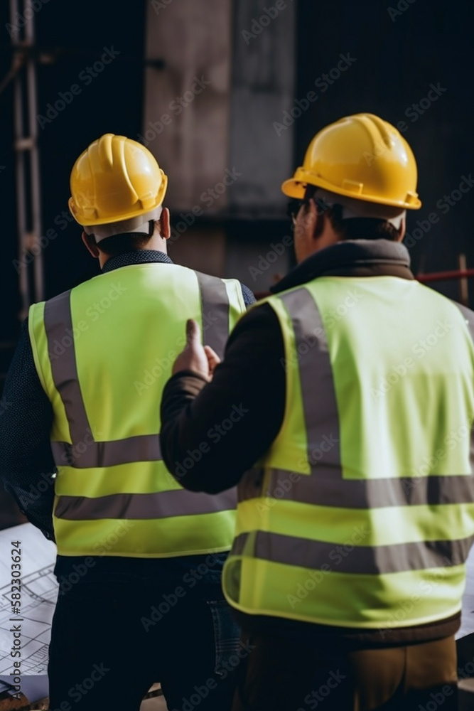 Operários trabalhando na construção civil engenheiros arquitetos ...
