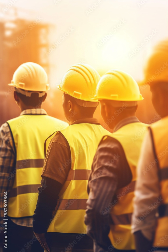 Operários trabalhando na construção civil engenheiros arquitetos ...