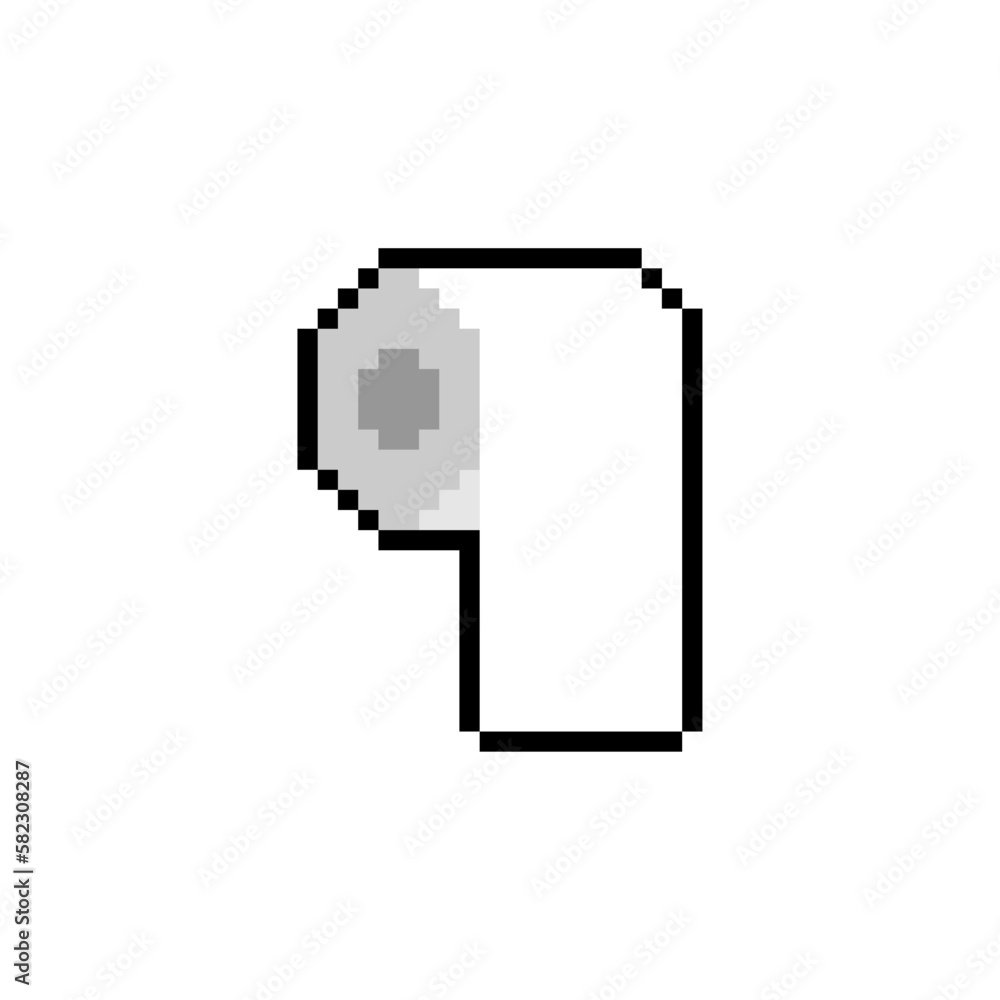 Toilet paper roll pixel art. 8 bit Toilet paper pixelated Stock Vector ... Toilet paper roll pixel art. 8 bit Toilet paper pixelated Stock Vector ...