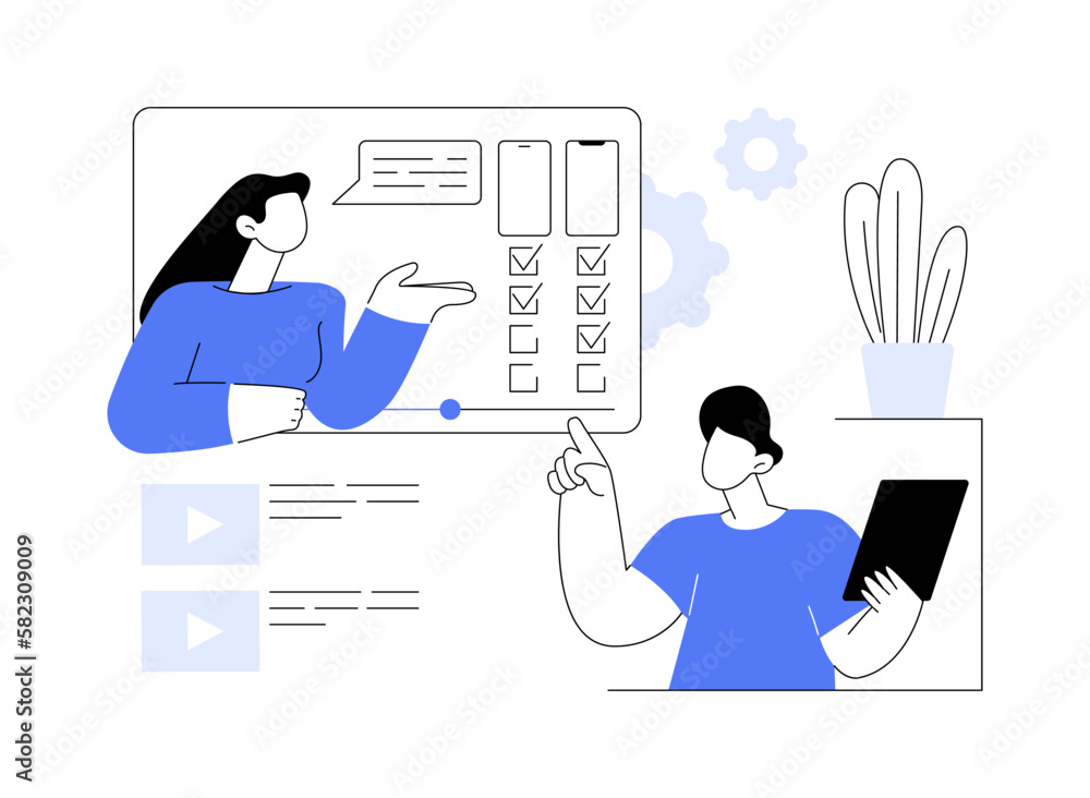Photo & Art Print Technical review abstract concept vector illustration ...