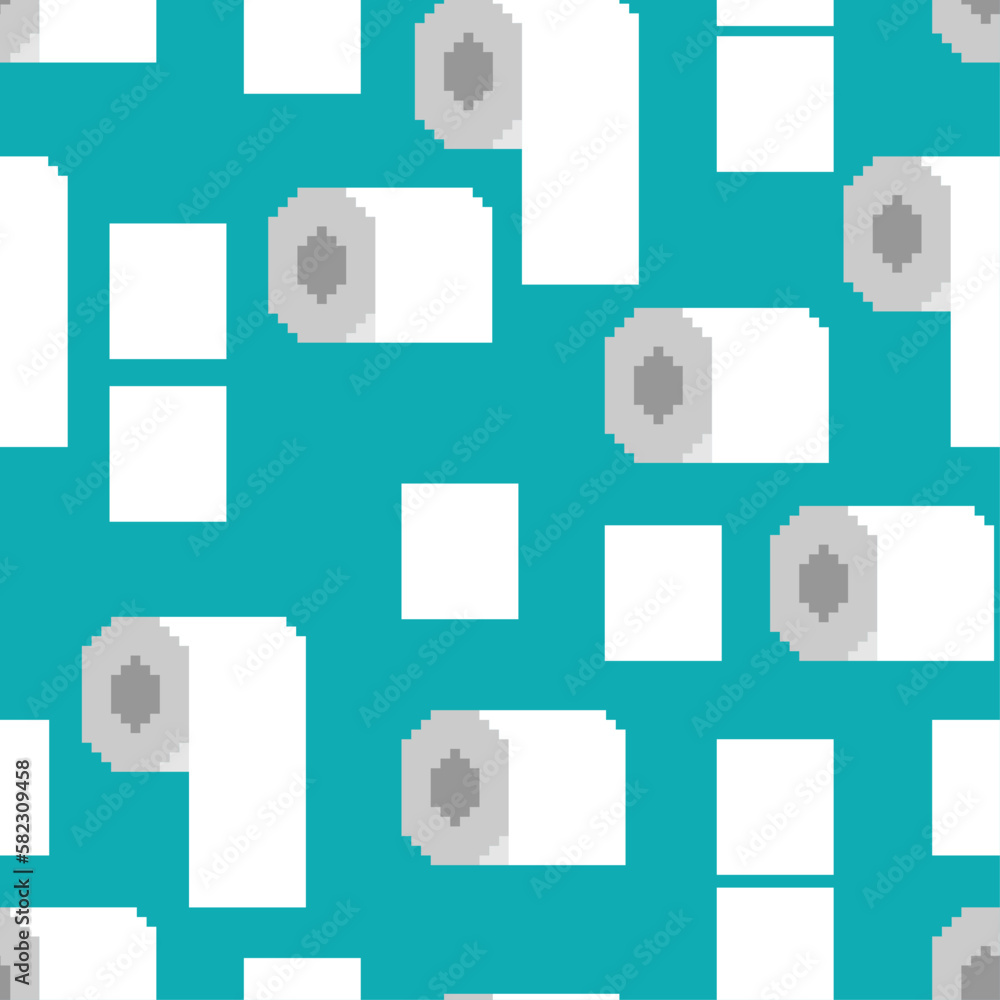 Toilet paper roll pixel art pattern seamless. 8 bit Toilet paper ... Toilet paper roll pixel art pattern seamless. 8 bit Toilet paper ...