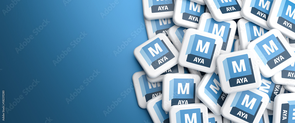 Logos of the 3d modeling, animation and rendering software Maya by ...