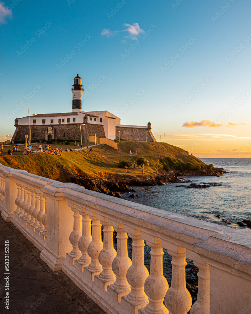 Por do Sol no Farol da Barra Stock Photo | Adobe Stock