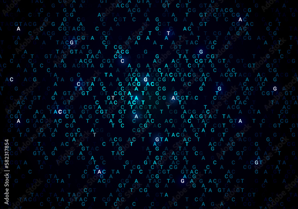 DNA code data background. Abstract agct genetic medical genomic human ...