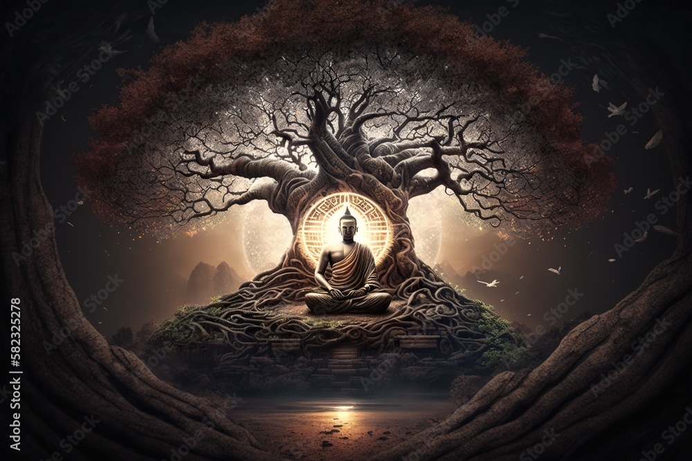 breaking free from the cycle of samsara, created with Generative AI ...