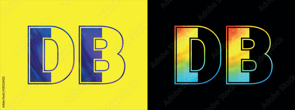 Initial letter DB logo Icon vector design template. Premium luxurious ...