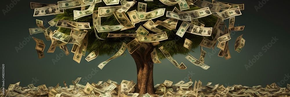 money tree Stock Illustration | Adobe Stock
