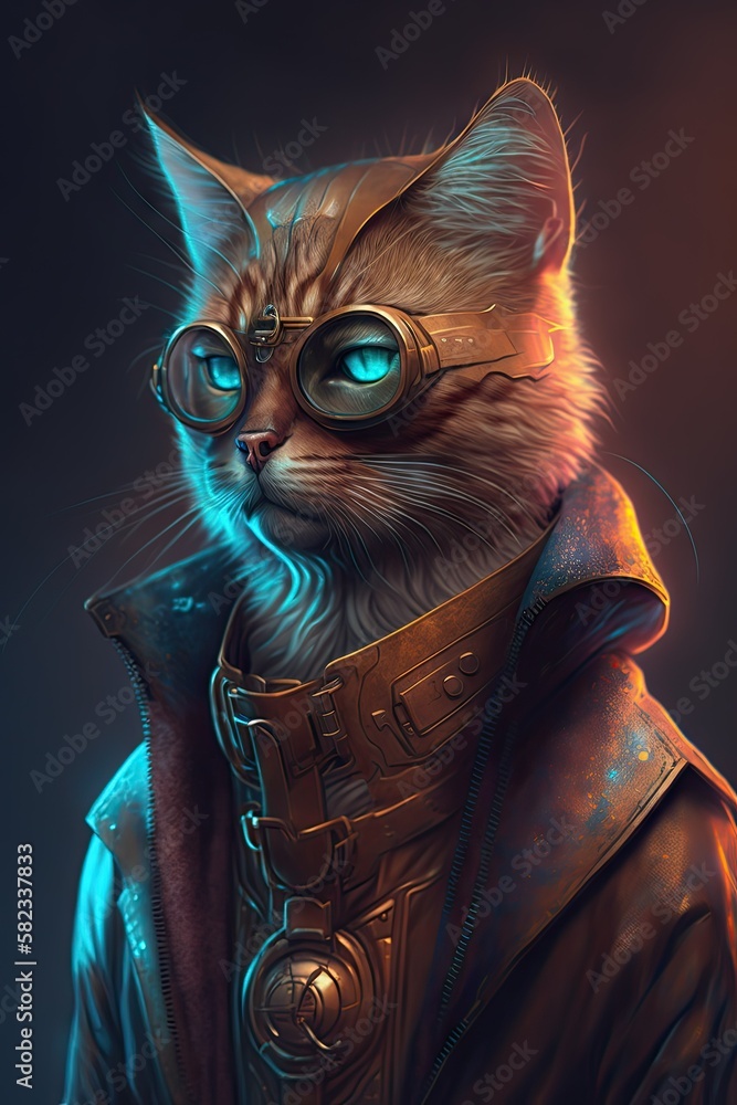Meet Beautiful Futuristic Designer Art of Havana Brown cat Feline: A ...