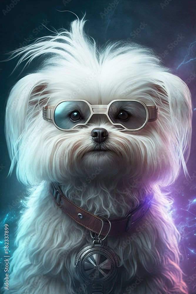 Step into the Future with a Beautiful Ethereal Maltese dog Canine: A ...