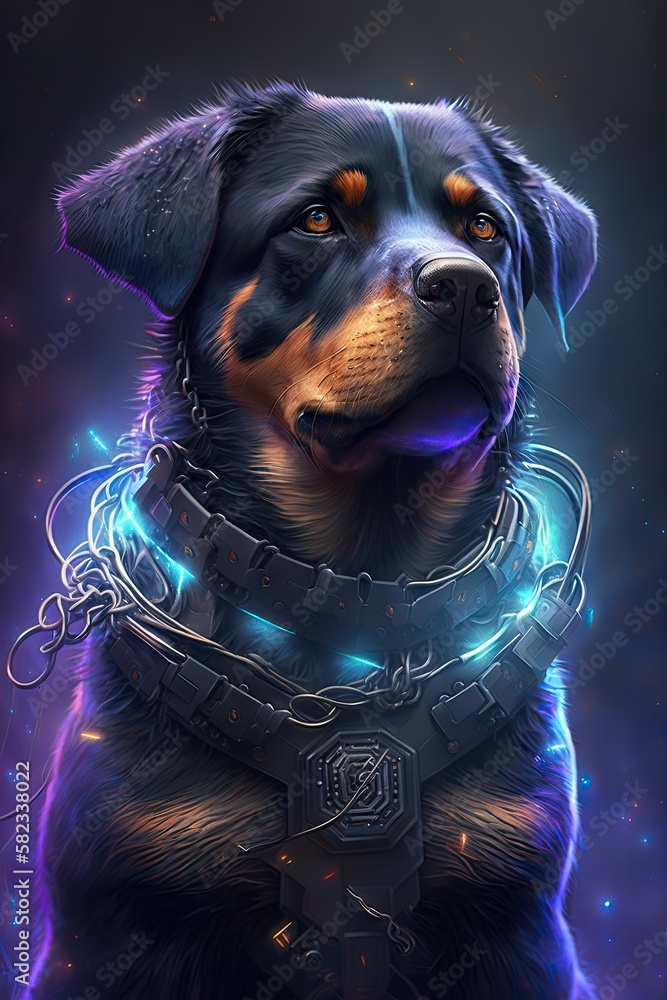 Step into the Future with a Beautiful Ethereal Rottweiler dog Canine: A ...