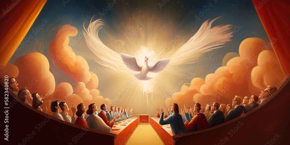 Illustration of Pentecost sunday holy spirit, Dove, Holy Spirit, and ...