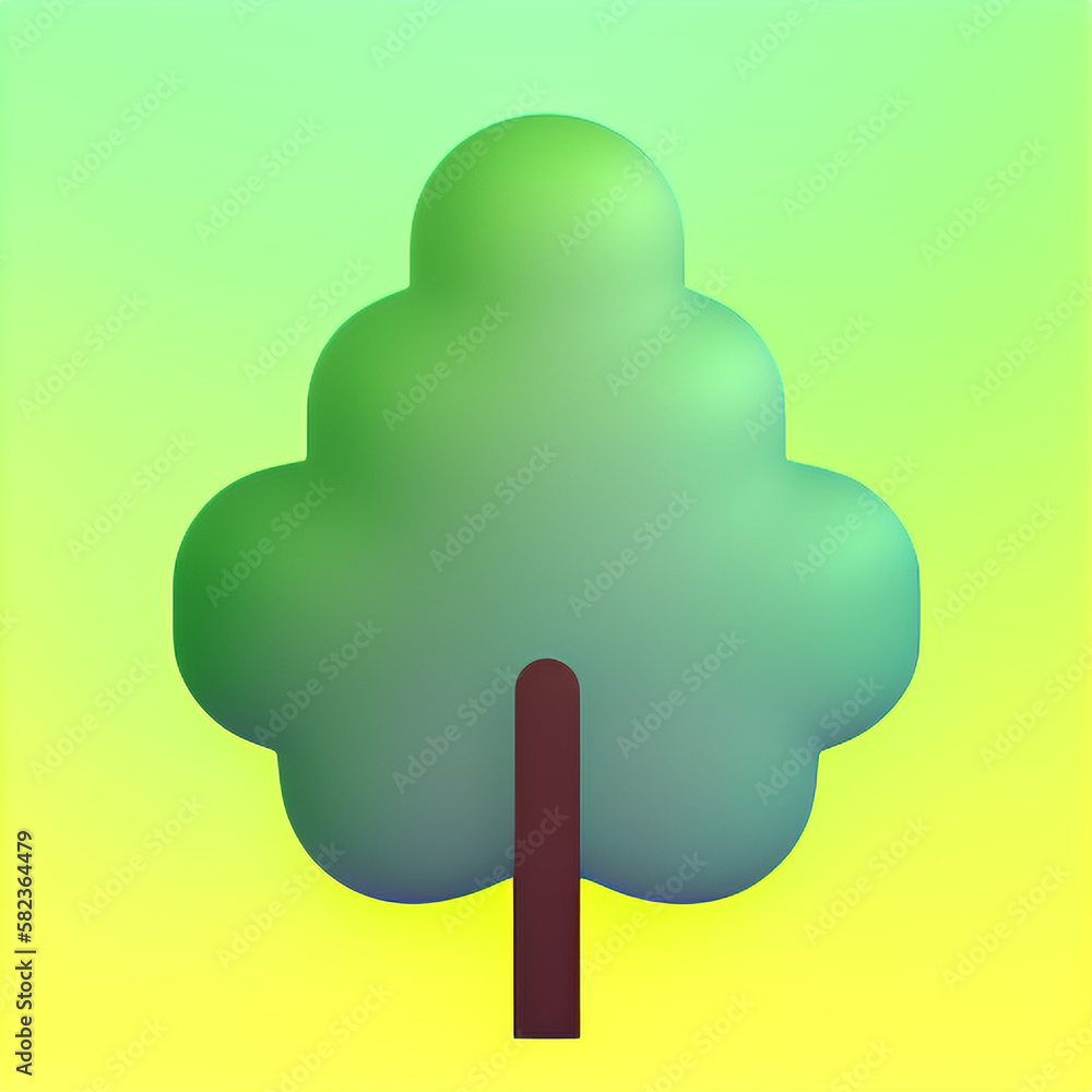 Tree 3D Emoji Icon Set. Contains such Icons as Wood, Plant, Pine ...