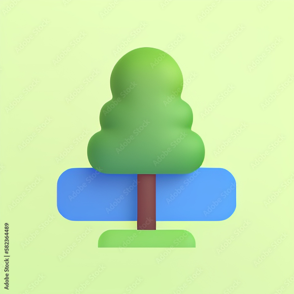 Tree 3D Emoji Icon Set. Contains such Icons as Wood, Plant, Pine ...