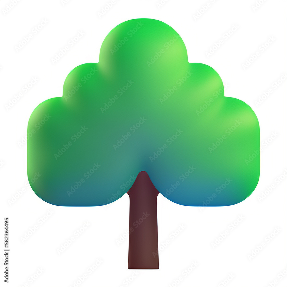 Tree 3D Emoji Icon Set. Contains such Icons as Wood, Plant, Pine ...