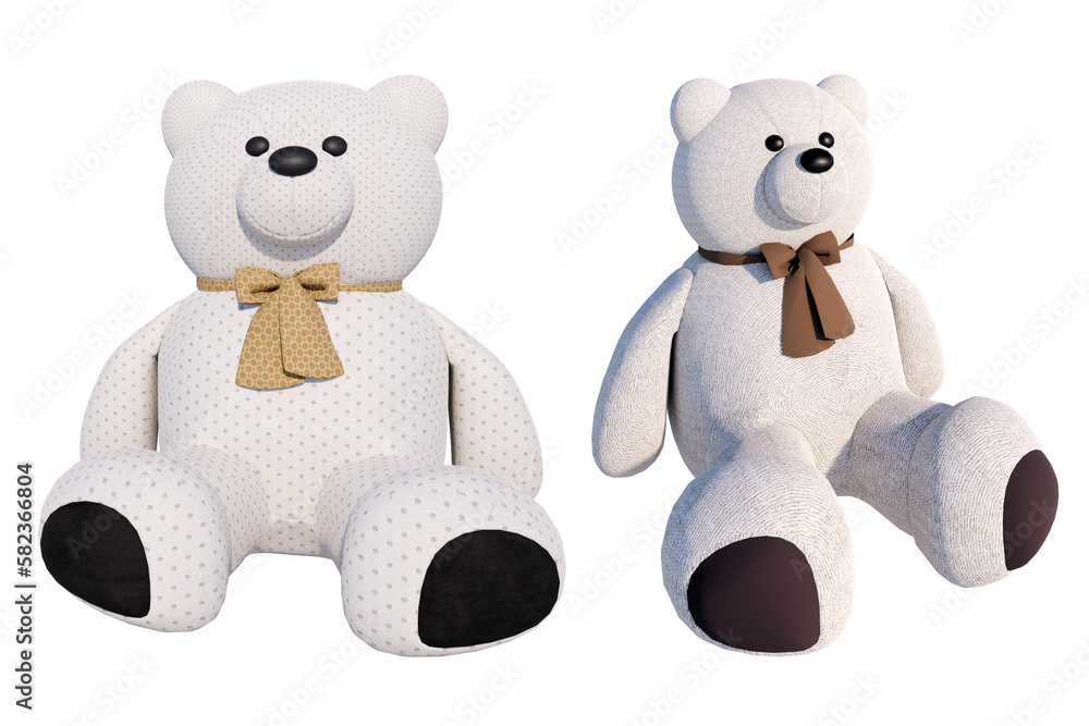 teddy bear Plush white background Isolated transparent PNG. Stock ...
