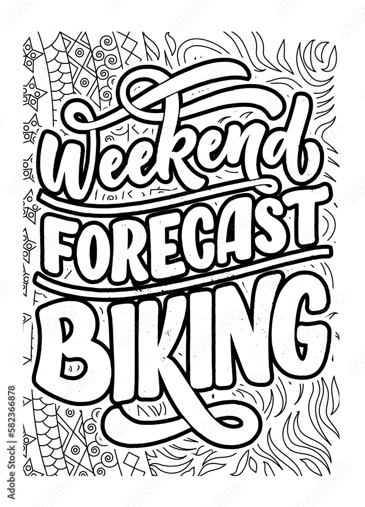 Bicycle Motivational Quotes Coloring Page, Motivational Quotes Coloring ...