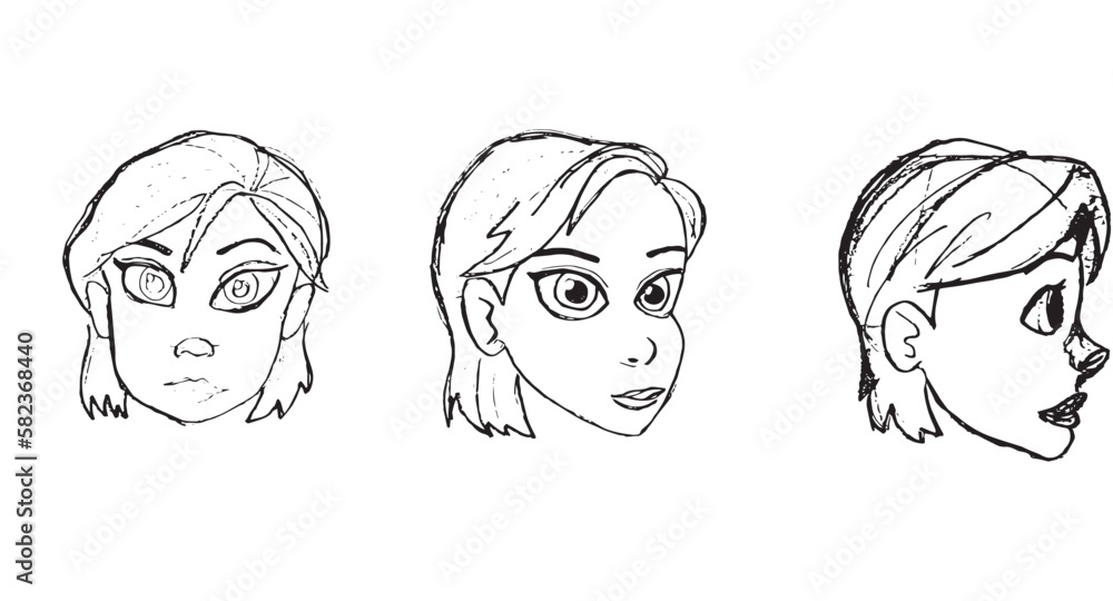 Black outline illustration vector image. Hand drawn sketch image ...