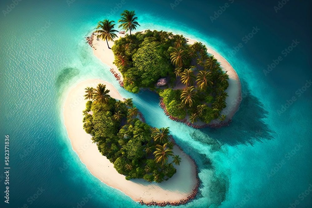 small separate islands for seclusion on maldives tropical island ...