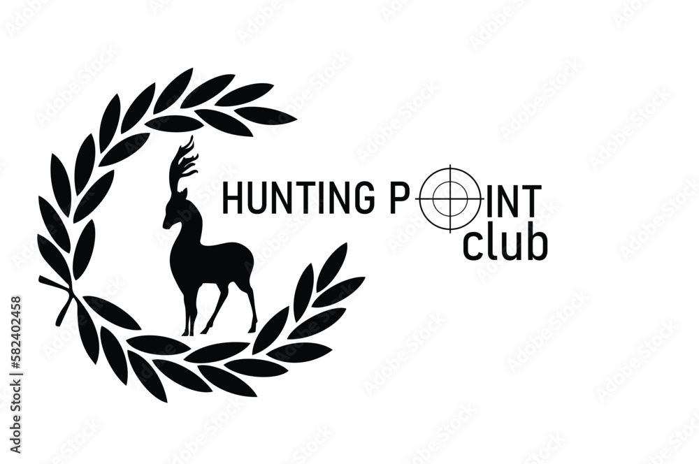 hunter logo or sticker design for t-shirt and background Stock Vector ...