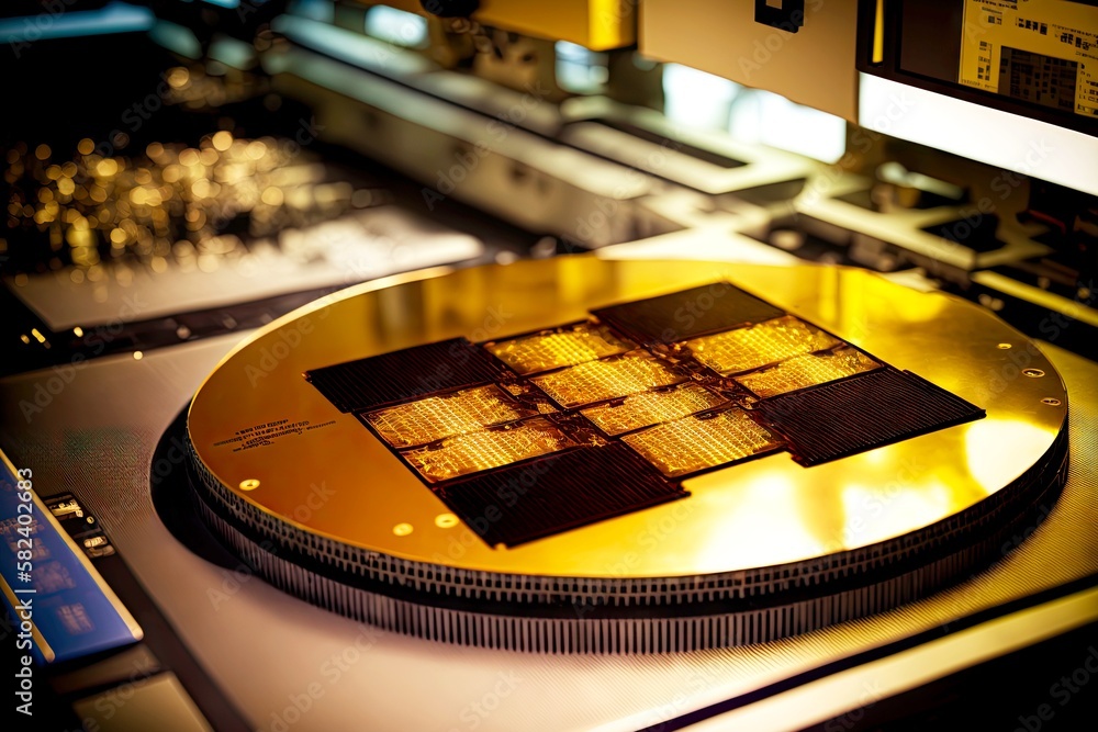 computer for compng work wafer semiconductor manufacturing, created ...