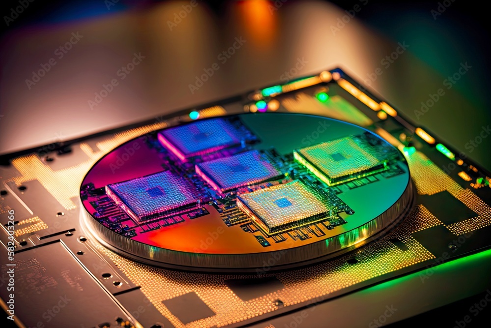 computer processor development of high technology wafer semiconductor ...