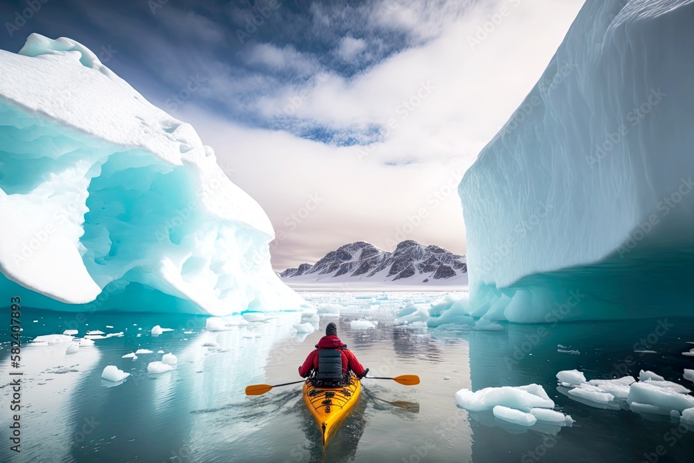 lonely journey to island of ice winter kayaking in antarctica, created ...
